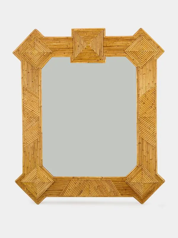 SANTANO Cleo Rattan Mirror - Brown