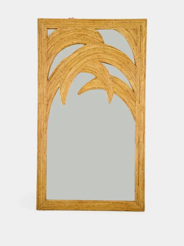 SANTANO Coco Left Rattan Mirror - Brown