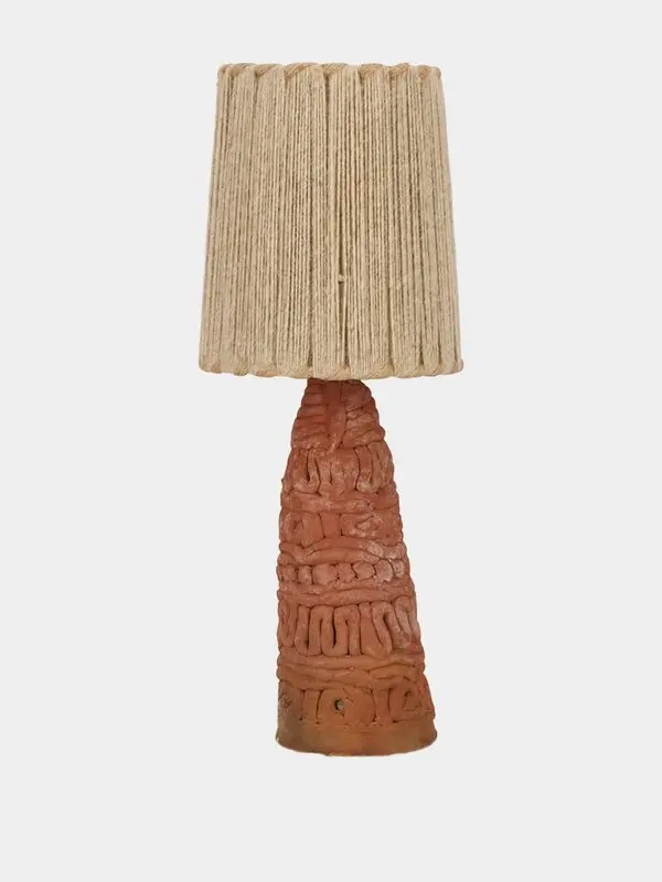 HONORÉ Terracotta Caracole Table Lamp - Orange