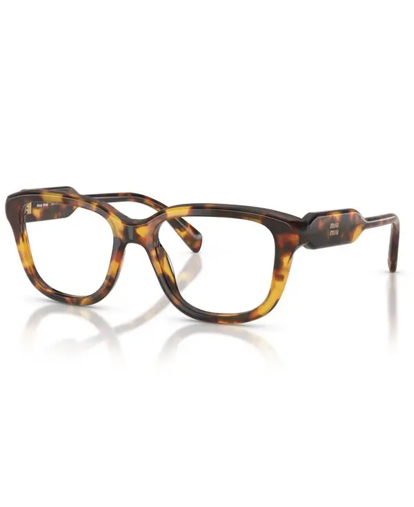 Miu Miu Rectangle Eyeglasses - Honey Havana