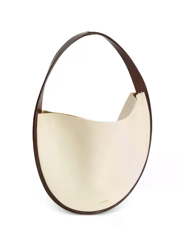 JIL SANDER Pivot Leather Shoulder Bag - Neutrals