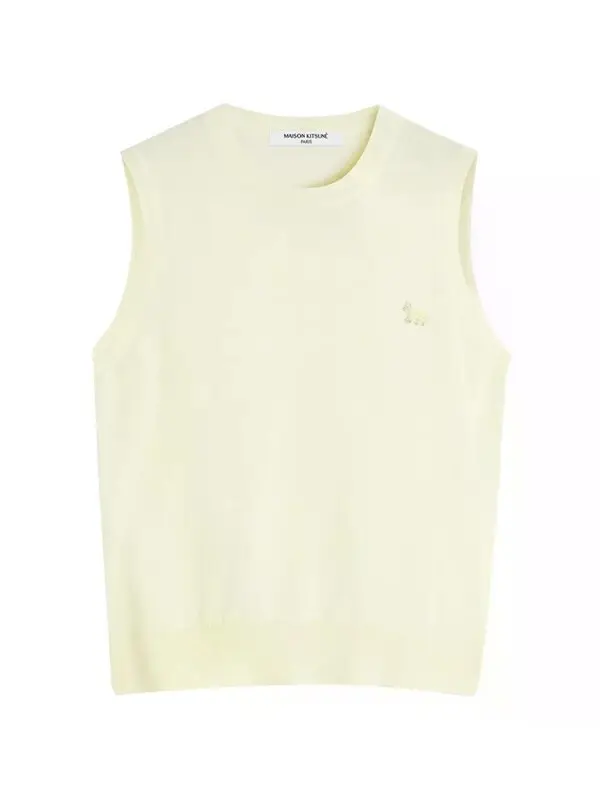 Maison Kitsuné Baby Fox Sleeveless Sweater - Yellow