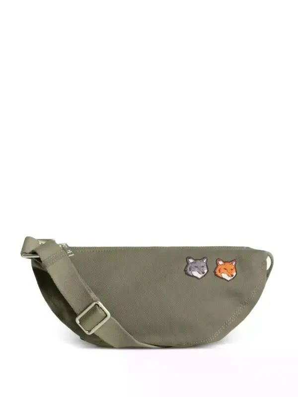 Maison Kitsuné Embroidered Messenger Bag - Green