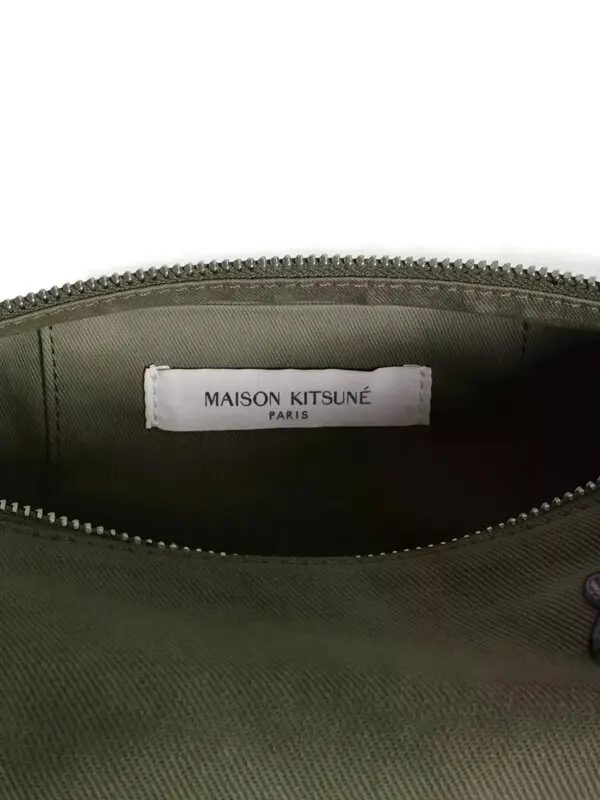 Maison Kitsuné Embroidered Messenger Bag - Green