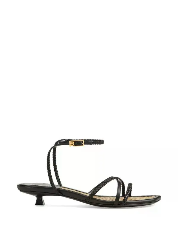 SERGIO ROSSI Braided Strapped Sandals