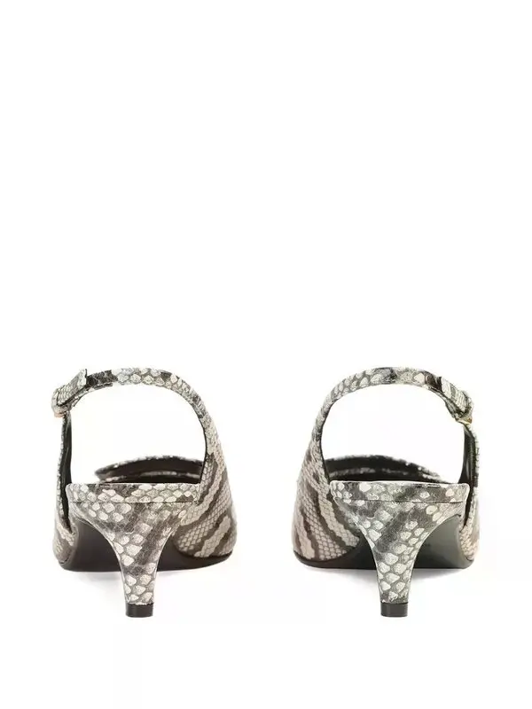 SERGIO ROSSI Evolv Printed Buckle Pumps - Neutrals