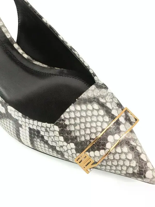 SERGIO ROSSI Evolv Printed Buckle Pumps - Neutrals