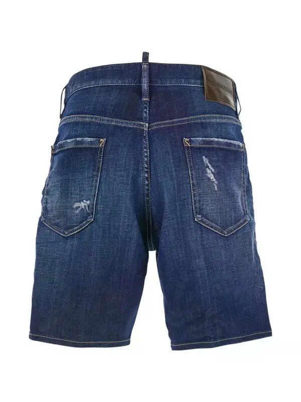 Dsquared2 Frayed Denim Shorts - Blue