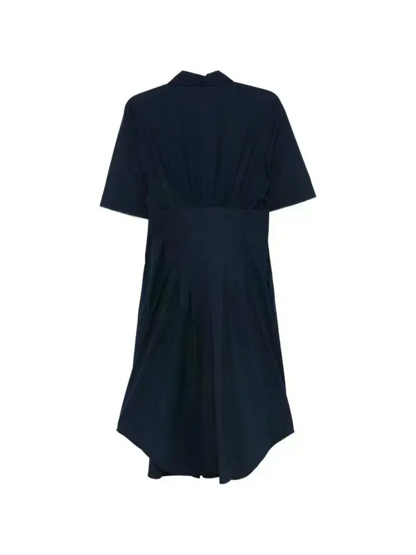 SEMICOUTURE Sandra Collared Midi Dress - Blue
