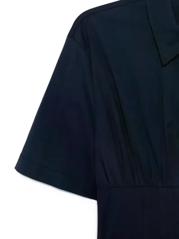 SEMICOUTURE Sandra Collared Midi Dress - Blue