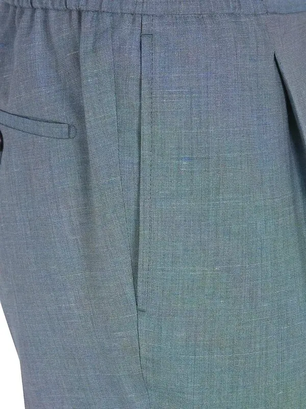 Incotex Drawstring Pleated Trousers - Blue