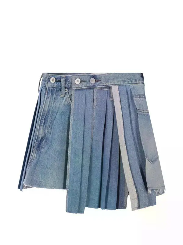 KURO Mark Xiii Pleated Denim Skirt