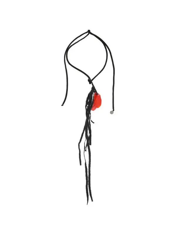 MARIA CALDERARA Glass Pendant Necklace - Black