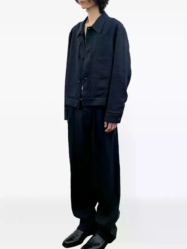 TONYWACK Belted Wide-leg Trousers