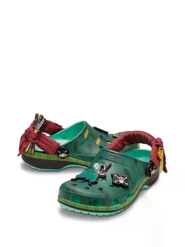 CROCS Classic One Piece Roronoa Zoro Sandals - Green