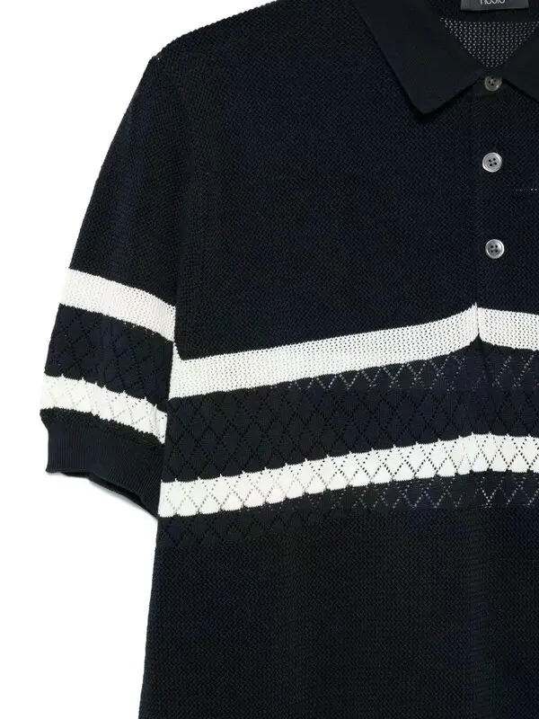 HOSIO Striped Polo Shirt