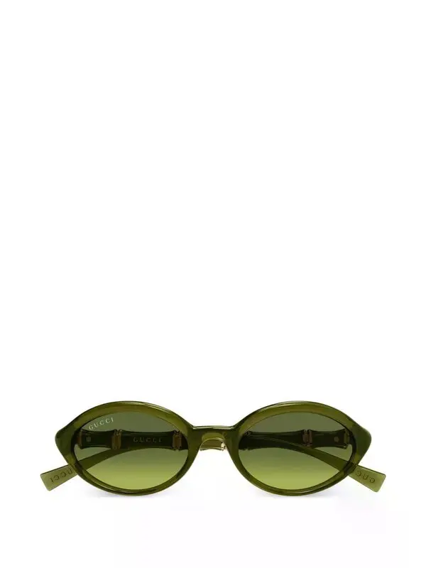 Gucci Oval-frame Sunglasses - Green