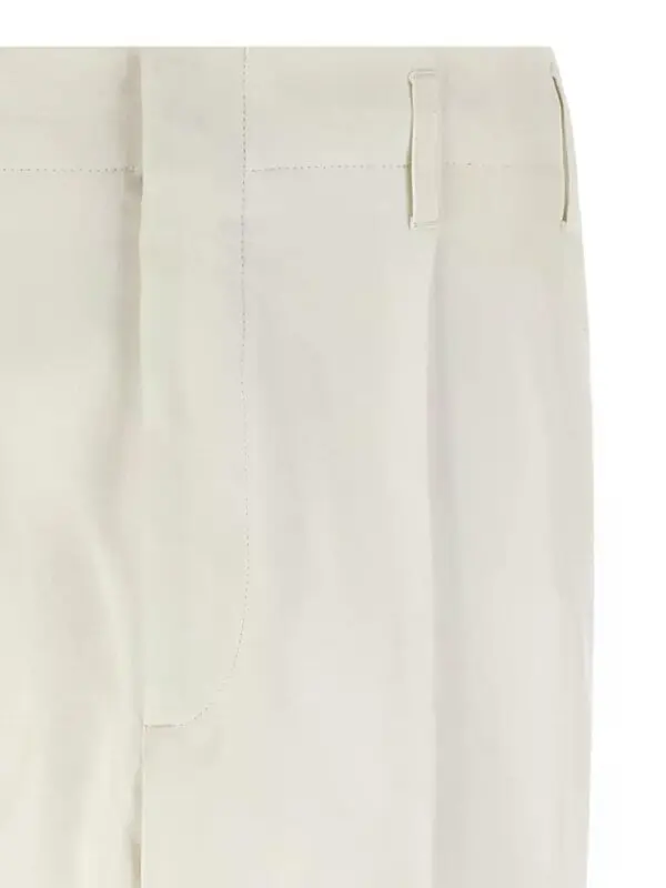 Brunello Cucinelli Pleated Cotton Trousers