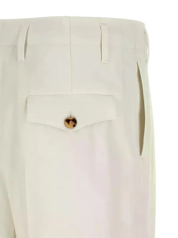 Brunello Cucinelli Pleated Cotton Trousers