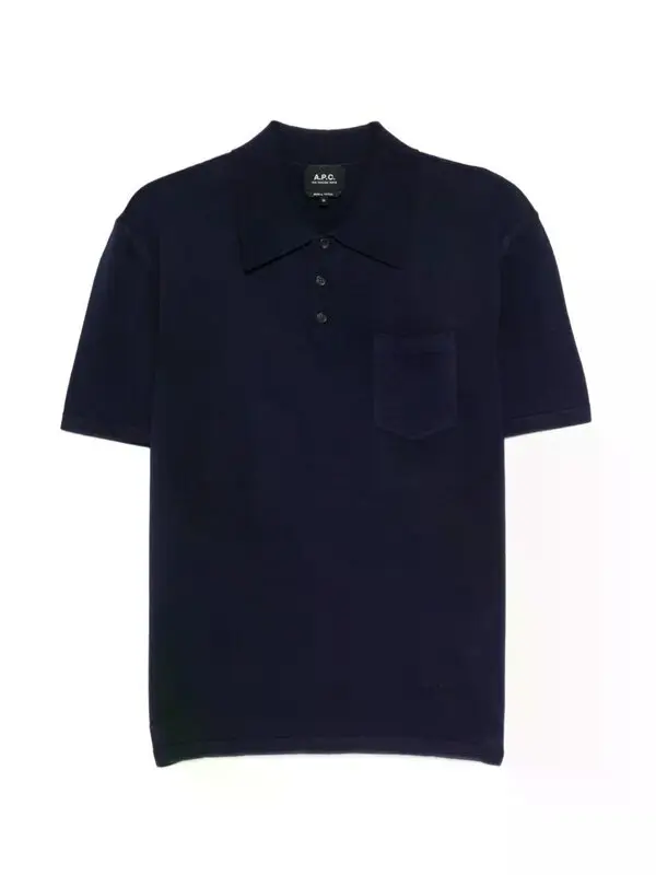 A.p.c. Chest-pocket Short-sleeve Polo Shirt - Blue