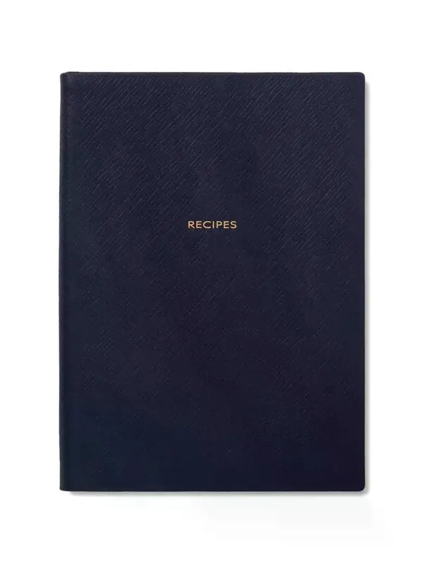 Smythson Soho Panama Recipe Journal - Blue