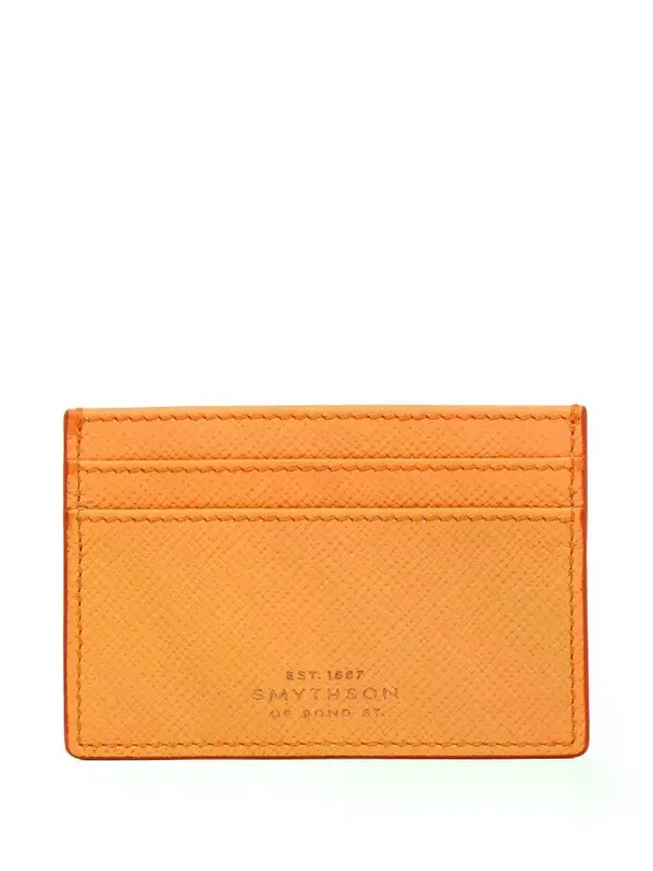 Smythson Panama Card Holder - Orange