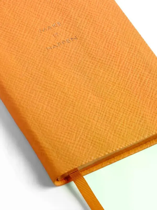 Smythson Make It Happen Panama Notebook - Orange