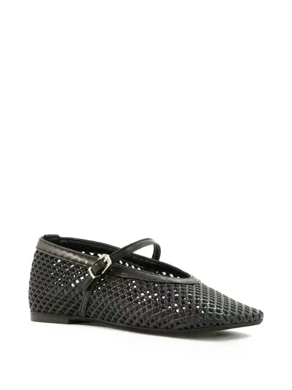 POEVE Woven Buckle Ballet Flats