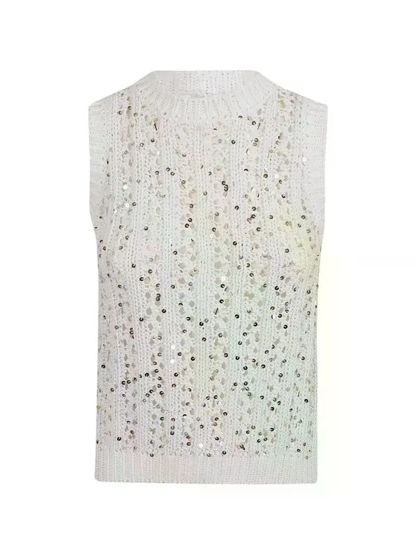 Peserico Sequin-embellished Knit Vest