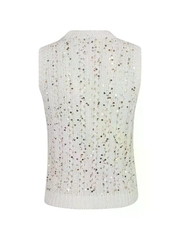 Peserico Sequin-embellished Knit Vest