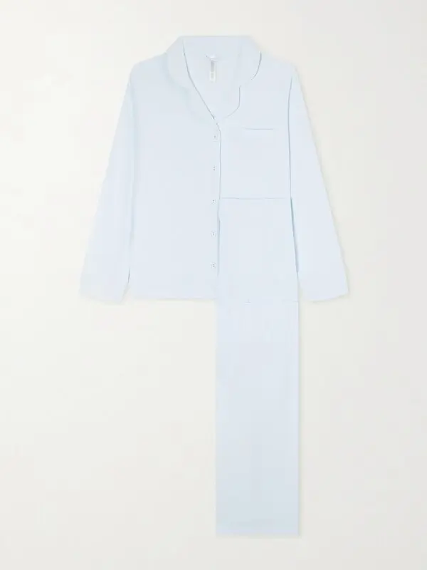 SKIMS Ribbed Pajama Set - Blue