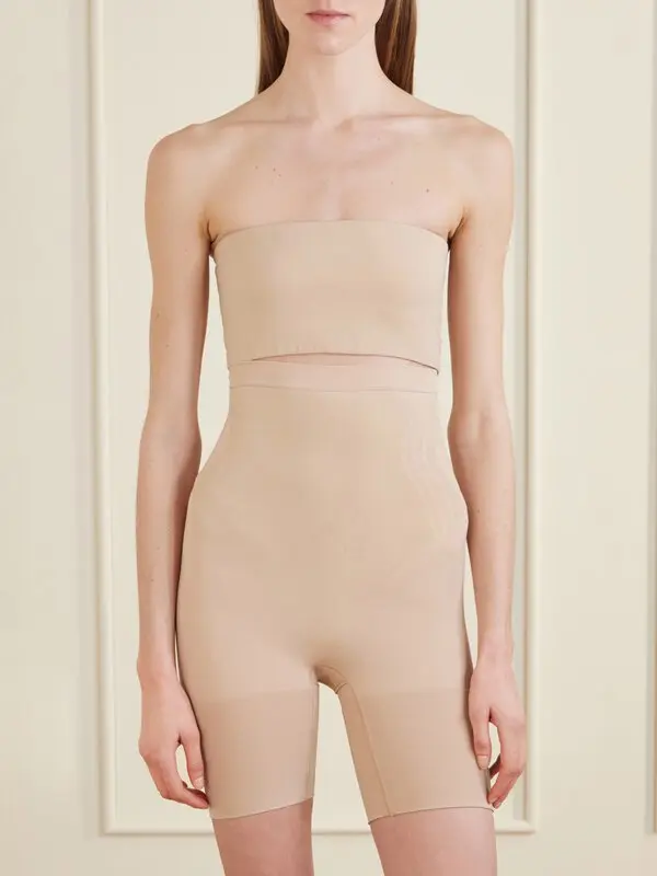Spanx Spanxsculpt Gofigure High-waisted Mid-thigh Shorts
