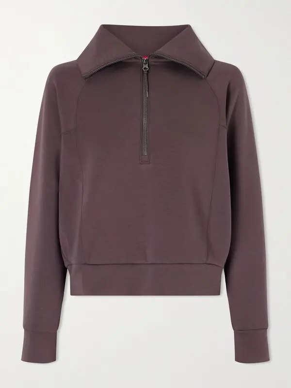 Spanx Airessentials Stretch-jersey Half-zip Sweatshirt