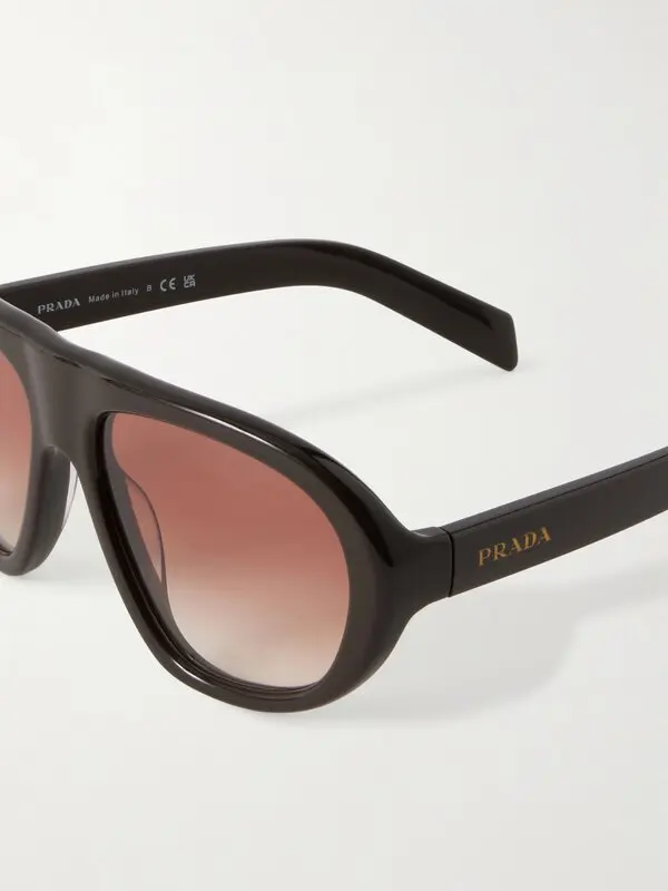Prada Oversized Aviator Sunglasses - Brown