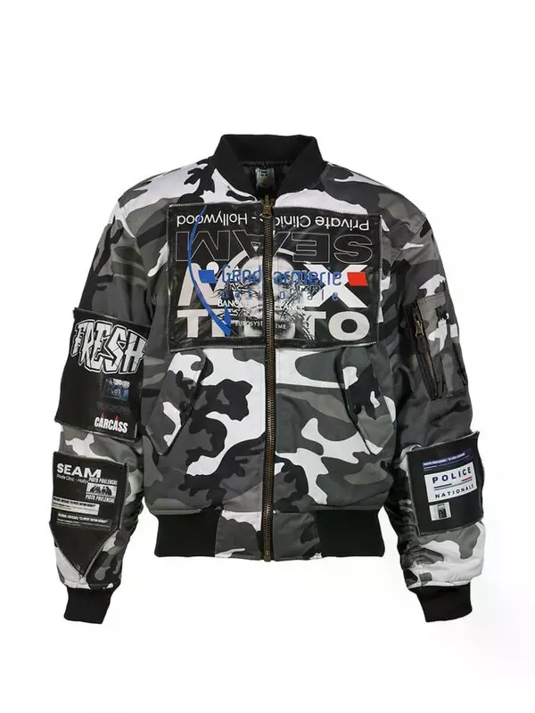 COUCOUBEBE 75018 Patched Bomber Jacket