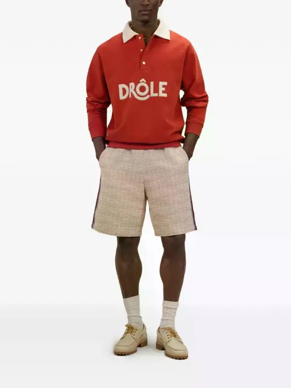 Drole De Monsieur Button Collar Polo - Red