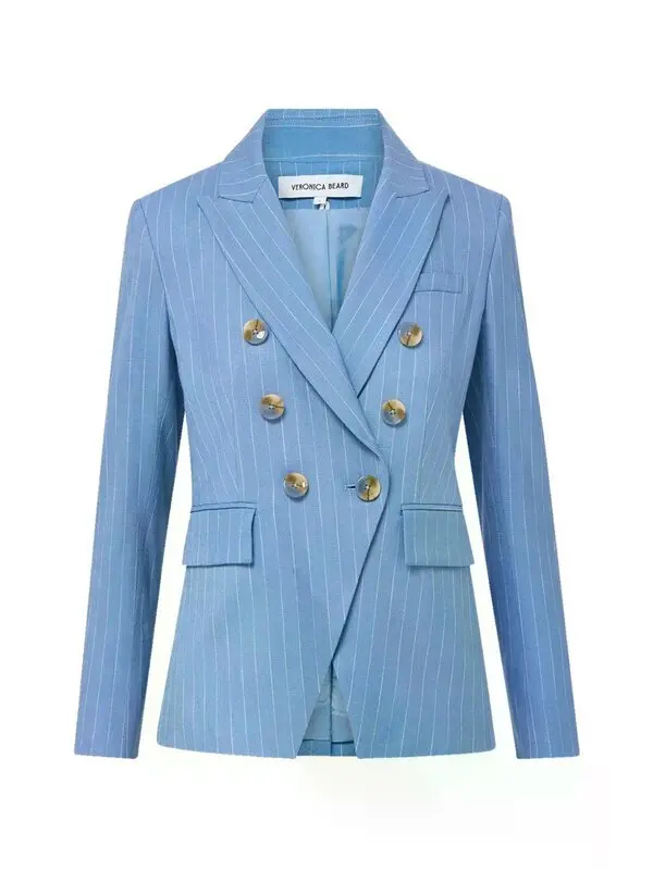 Veronica Beard Pinstripe Double-breasted Jacket