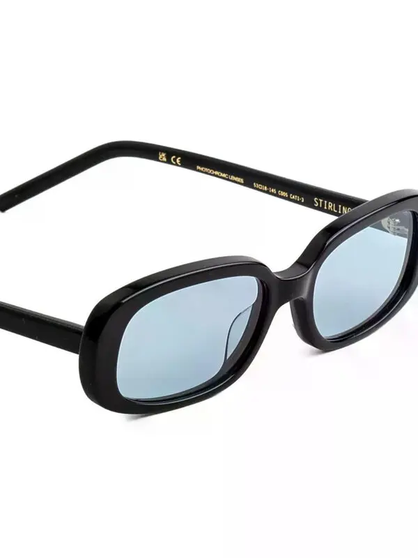 KALEOS Stirling Rectangle-frame Sunglasses - Black