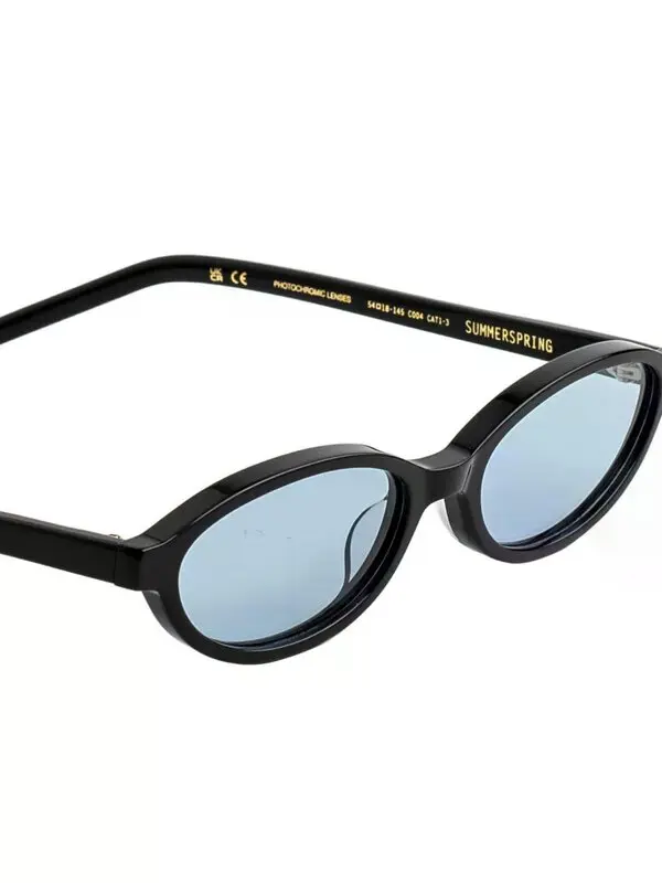 KALEOS Summerspring Oval-frame Sunglasses - Black