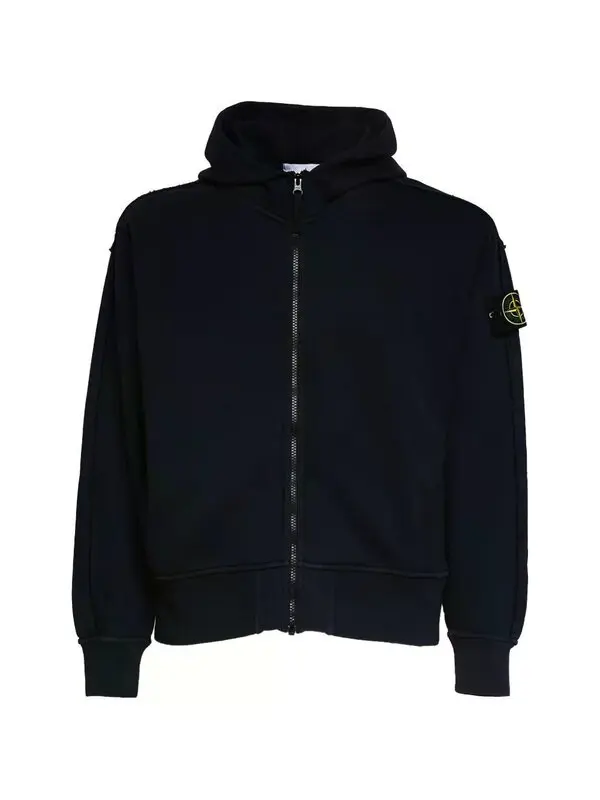 Stone Island Zip Hooded Sweatshirt