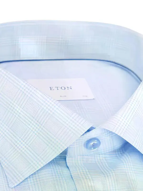 Eton Plaid-pattern Shirt - Blue