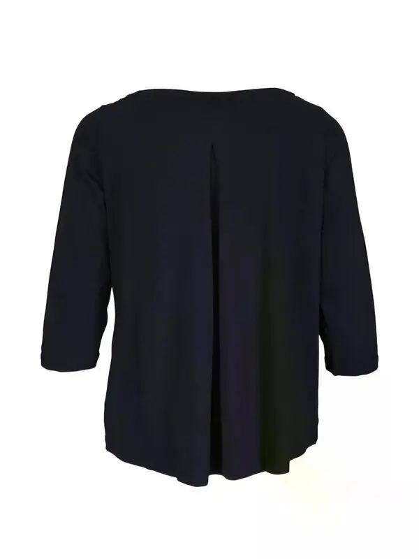 Majestic Filatures 3/4 Sleeve Boat Neck Knit Top
