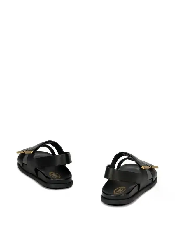 TOD'S Metallic Leather Sandals