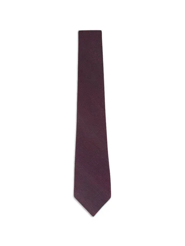 Zegna Textured Neck Tie - Red