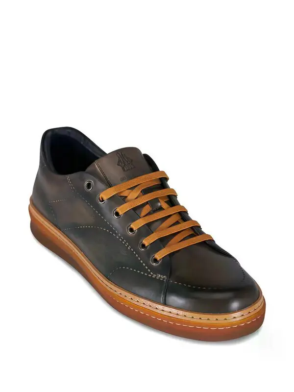 Di Bianco Laced Leather Sneakers