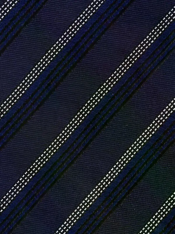 Zegna Striped Neck Tie - Blue