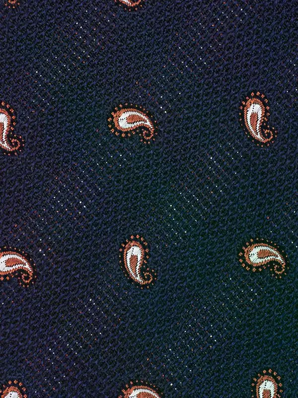 Zegna Paisley Neck Tie - Blue