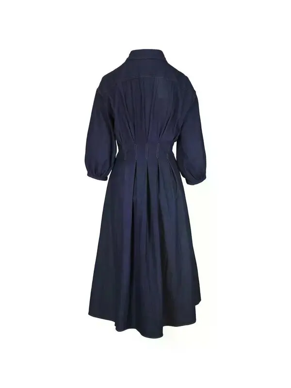TWP Balloon-sleeve Midi Shirt Dress