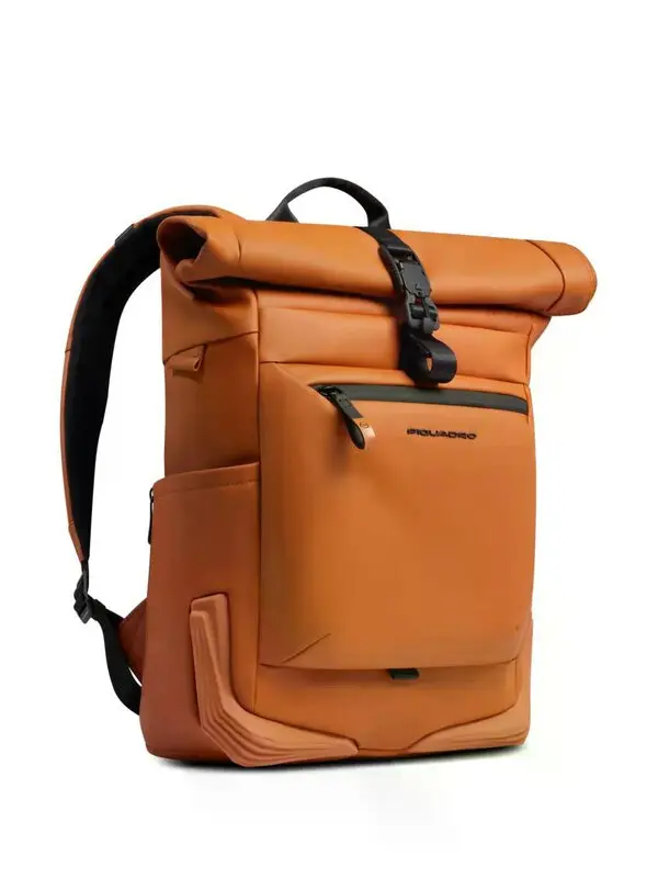 PIQUADRO Water-resistant Roll-top Backpack - Brown