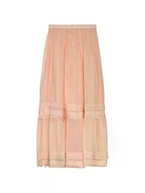 Momoni Elasticated Ruffled Midi Skirt